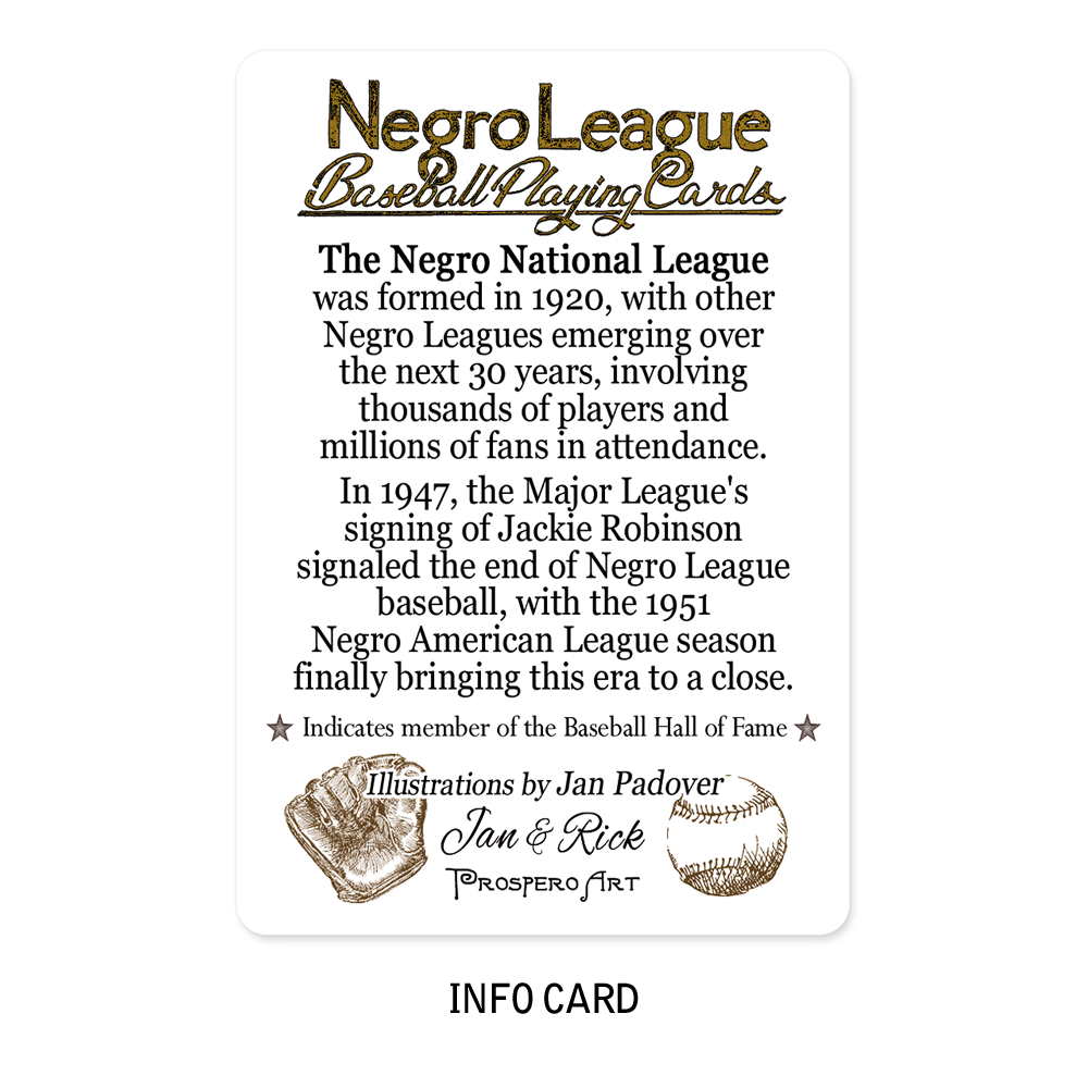Negro League Baseball Playing Cards – Prospero Art