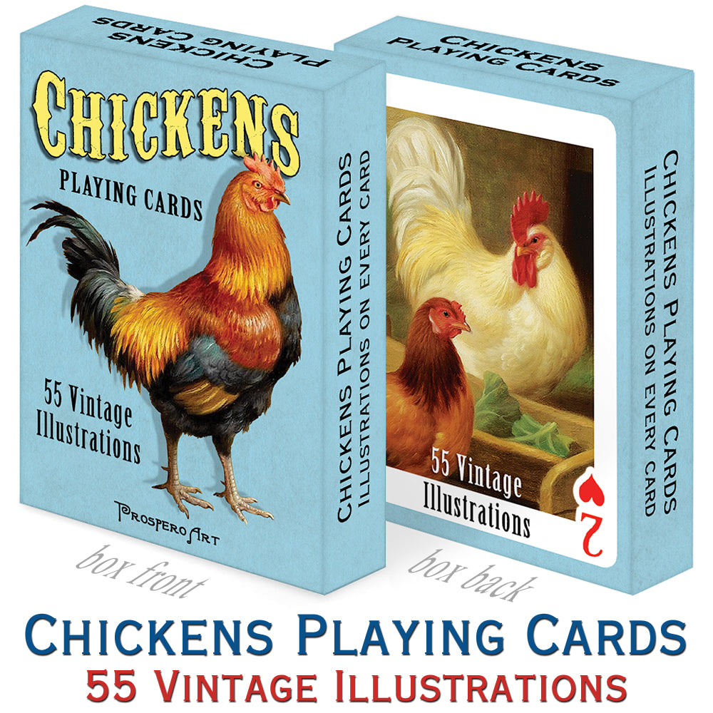 Chickens Playing Cards – Prospero Art